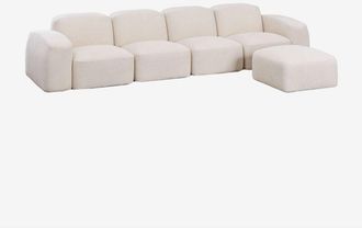Sklum Bastian 4-teiliges modulares Sofa und Pouf