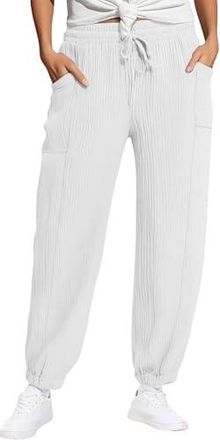 Generic Pantalons Running Femme Chic D&eacute;t&eacute; Long Pants &Eacute;lastique Relax Fit D&eacute;tente Sweatpant Respirant Confortable V&ecirc;tement Fluide Classique Taille Haute 2026 P