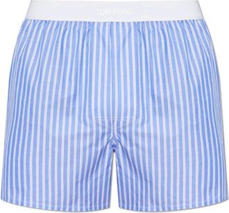 Tom Ford Homme, Sous-v&ecirc;tements, Bleu, Taille: S Shorts de sous-v&ecirc;tements avec logo
