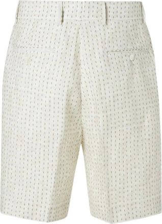 Fendi Linen-Cotton Blend Shorts