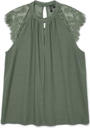Vero Moda Haut sans Manches en Dentelle pour Femme., Laurel Wreath, S