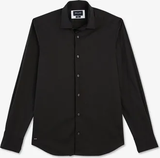 Eden Park Chemise Noire Regular En Popeline Stretch Old Ref Pp