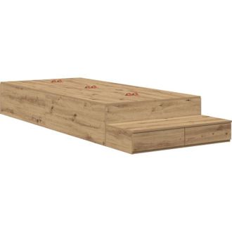 vidaXL vidaXL Cadre de Lit de Rangement Artisan Ch&ecirc;ne 90x200 cm