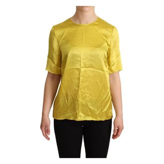 Dolce & Gabbana Elegante Seidenbluse - Gelb - - Blouses & Shirts - Damen - Gelb - XS