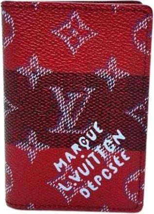 Louis Vuitton unisex, Pre-owned, Rouge, Taille: ONE Size Portefeuille en tissu doccasion