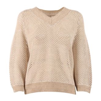 PESERICO V-Ausschnitt Pullover - - Knitwear - Damen - Beige - 2XL