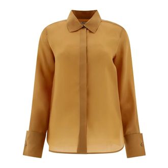 Max Mara Nola Seiden-Organza-Hemd - - Blouses & Shirts - Damen - Beige - XL