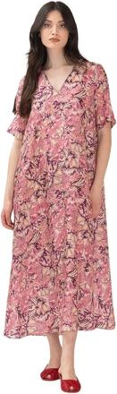 Momoni Femme, Robes, Multicolore, Taille: 44 FR Longue Robe Tunique