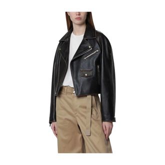 Halfboy Chiodo Crop Jacket - - Jackets - Damen - Braun - S