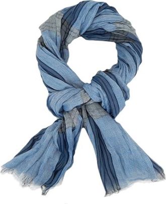 Ella Jonte &Eacute;charpe l&eacute;g&egrave;re en viscose pour homme - Gris noir ou bleu, bleu, taille unique