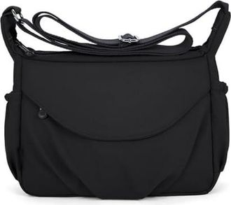 Generic Sac bandouli&egrave;re femme grande capacit&eacute;, en nylon, avec large bandouli&egrave;re. (Black)