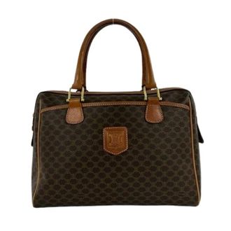 Celine Pre-owned Macadam Coated Canvas Leder Handtasche - - Pre-owned - Damen - Braun - ONE SIZE