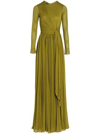 Giambattista Valli robe longue à design drapé - Vert