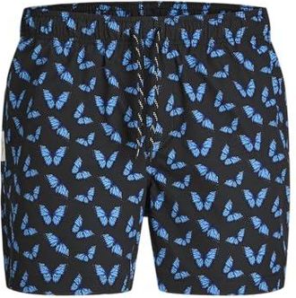 Jack & Jones Jpstmaui Jjswim Novelty AOP AKM Sn, Noir, M