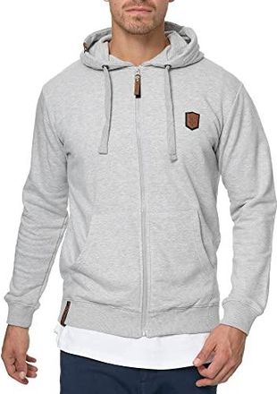 Indicode Hommes Braidwood Hoodie | Veste Sweat à Capuche Lt Grey Mix XXL