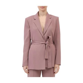 Federica Tosi G&uuml;rteljacke mit glamour&ouml;sem Touch - - Jackets - Damen - Rosa - S