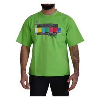 Dolce & Gabbana Gr&uuml;nes DG Channel Top T-Shirt - - Tops - Herren - Gr&uuml;n - M