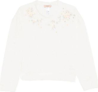 Twinset Pull Col Rond - Blanc