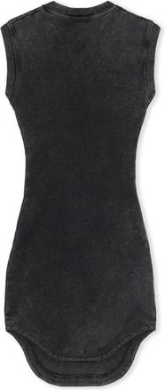 Off-white Off Stamp Cotton Mini Dress - Gray
