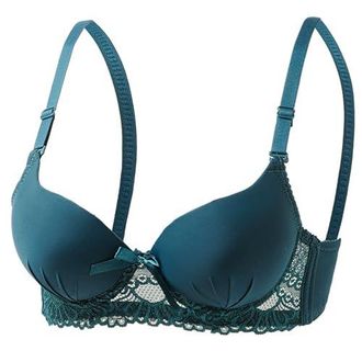 Generic Soutien-gorge push-up &agrave; armatures pour femme, soutien lat&eacute;ral, couverture compl&egrave;te, lingerie confortable, soutien-gorge l&eacute;ger pour tous les jours, Ver