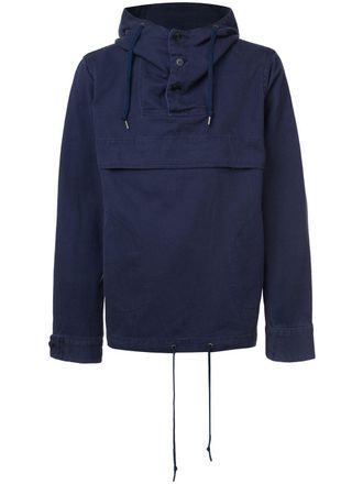 321 Kapuzenpullover mit Knöpfen - Blau