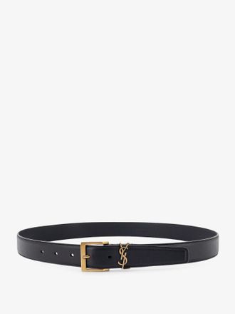 Saint Laurent Cassandre leather belt - SAINT LAURENT - gender_Man