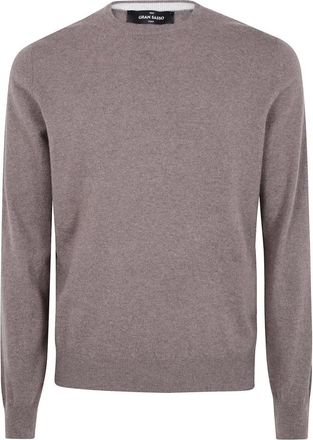 Gran Sasso Homme, Pulls, Brun, Taille: XL Pull ras du cou en maille fine