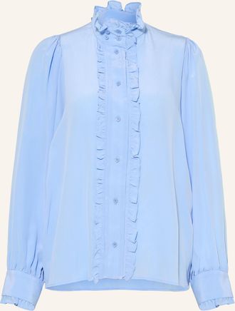 Sandro Sandro Seidenbluse Mit R&uuml;schen blau