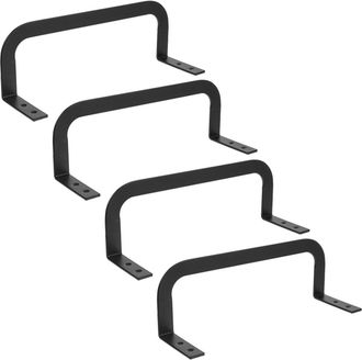 Angoily 4 Stück rutschfeste Matratzenhalter aus Metall Kleine Größe Schwarze Matratzenstopper gegen Verrutschen Stabiler Matratzenhalter für Bettgestellmontag