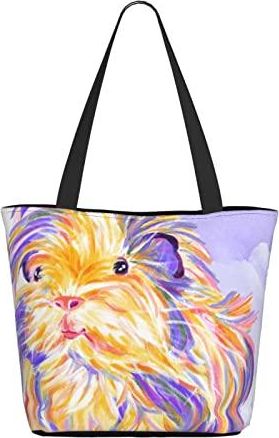 AOOEDM Sac &agrave; provisions color&eacute; pour femme cochon dInde 33 x 27,9 x 17,8 cm. Le cadeau parfait pour la Saint-Valentin. Cest de la Saint-Valentin pour maman, f