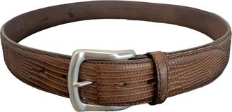 Paolo Vitale Handgefertigter exotischer Lederg&uuml;rtel - - Accessories - unisex - Braun - 110 CM