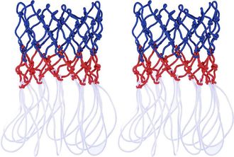 Soimiss 2 Stück Mehrfarbiges Geflochtenes Basketballnetz in Standardgröße Wetterfest Robust und Langlebig Installieren Geeignet für Professionelle und Freizei