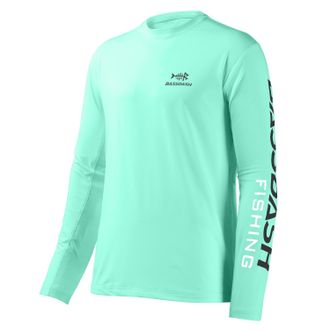 Bassdash Angeln T-Shirt Fishing Langarm Wasser UPF 50+ Shirt Rashguard Angelbekleidung UV Sonnenschutz