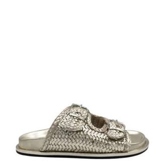 Elena Iachi Gewebte Ledersandalen - - Shoes - Damen - Gelb - 39 EU