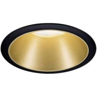 Paulmann 93403 LED spot encastré Cole rond incl. 1x6,5 watts gradable Projecteur encastré Noir, Doré mat Lampe encastrée plastique, Alu zinc Spot pour plafond 
