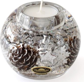 Gilde Dreamlight Teelichthalter braun Größe 9x9x8 cm