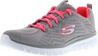 Skechers Femme Graceful-Get Connected Baskets, Gris Gris Mesh Coral Trim Gycl, 37 EU