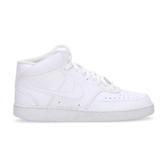 Nike Wei&szlig;e Ledersneaker mit Besticktem Logo - - Sport - Herren - Wei&szlig; - 42 1/2 EU