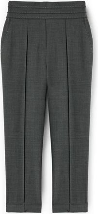 Motivi Femme, Pantalons, Gris, Taille: 44 FR Pantalon Cigarette avec Surpiq&ucirc;res