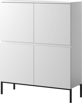 Selsey Selsey Bemmi - Commode 100 cm - blanc avec pieds noirs