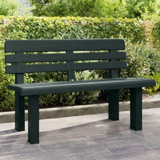 vidaXL Vidaxl - Banc de jardin vert 110x52x71 cm polypropyl&egrave;ne