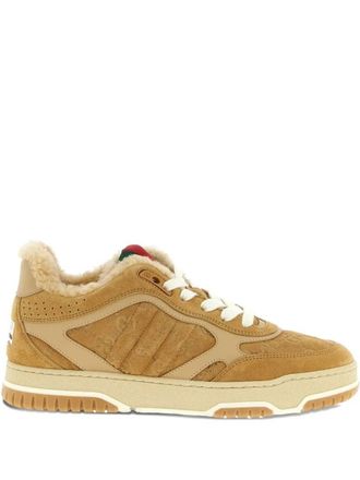 Gucci Low-Top Sneaker - Re-Web Sneaker With Merino Wool Lining - Gr. 40 (EU) - in Braun - f&uuml;r Damen