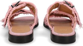 Ganni Organic Cotton Denim Sandal - Pink