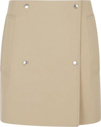 Burberry Femme, Jupes, Brun, Taille: 36 FR Mini-jupe trench en gabardine contrecollée