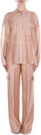 Blugirl Femme, Blouses et Chemises, Beige, Taille: 42 FR Pantalons