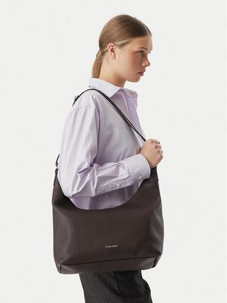 Calvin Klein Handtasche Webbing Strap Md Shoulder Bag LV04F3891G Dunkelbraun