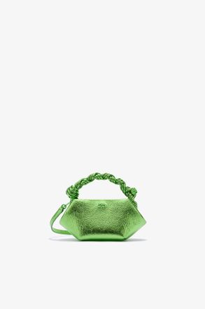 Ganni Mini sac Bou m&eacute;tallis&eacute; Vert - Pour Femme