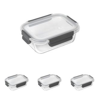 Kuhn Rikon 24031 Glasbeh&auml;lter, Glas, Transparent (Packung mit 4)