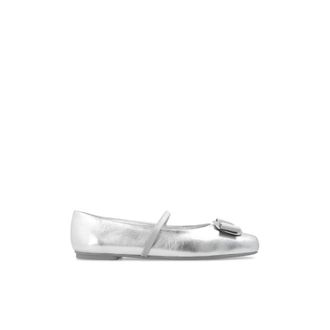 Ferragamo Femme, Chaussures, Gris, Taille: 37 1/2 EU Ballerines Zina
