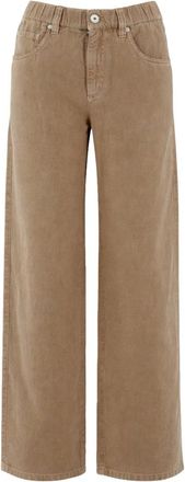 Brunello Cucinelli Femme, Jeans, Brun, Taille: 36 FR Pantalon Contemporain